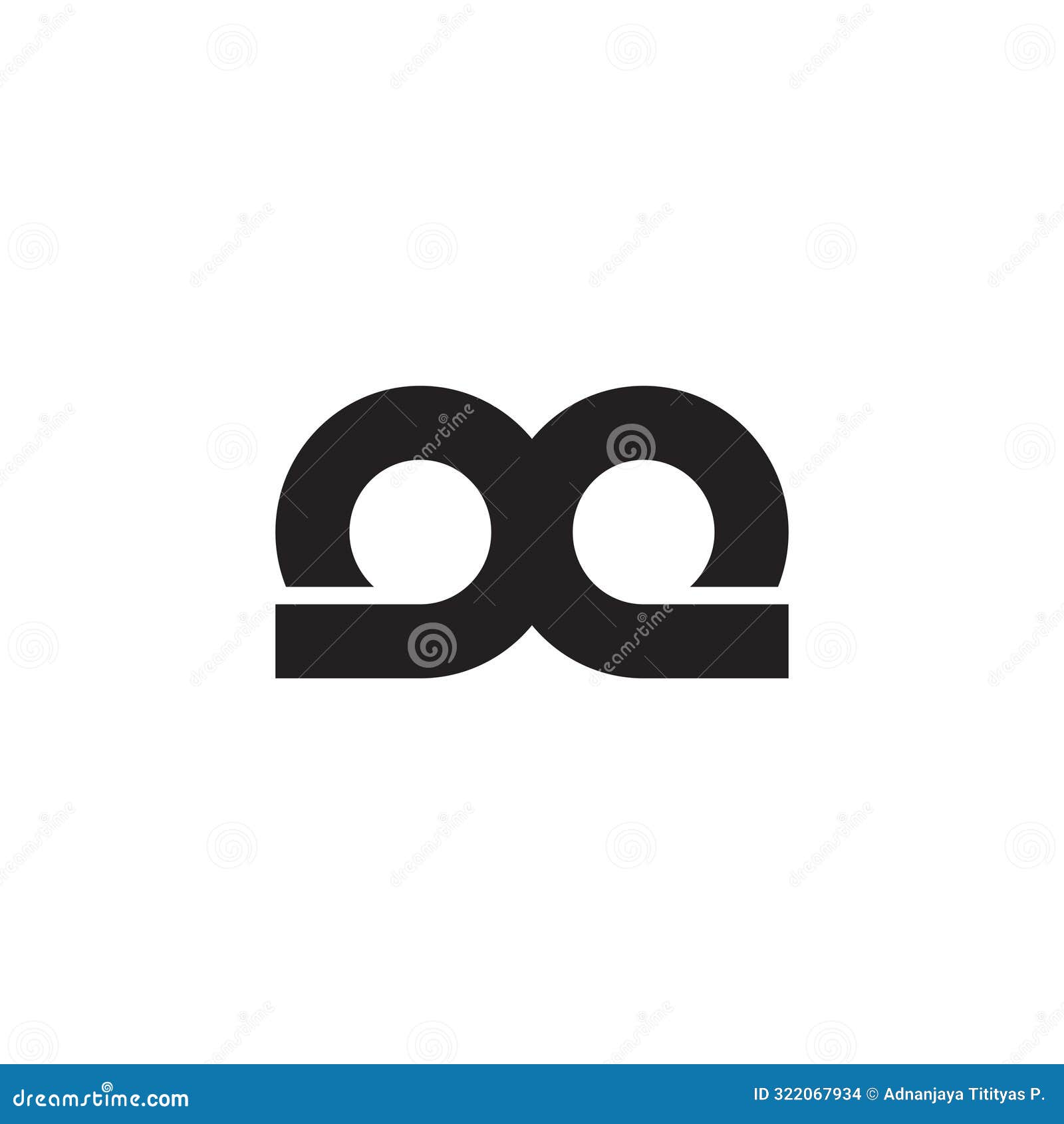 Letter Bp Loop Circles Geometric Simple Logo Vector | CartoonDealer.com ...