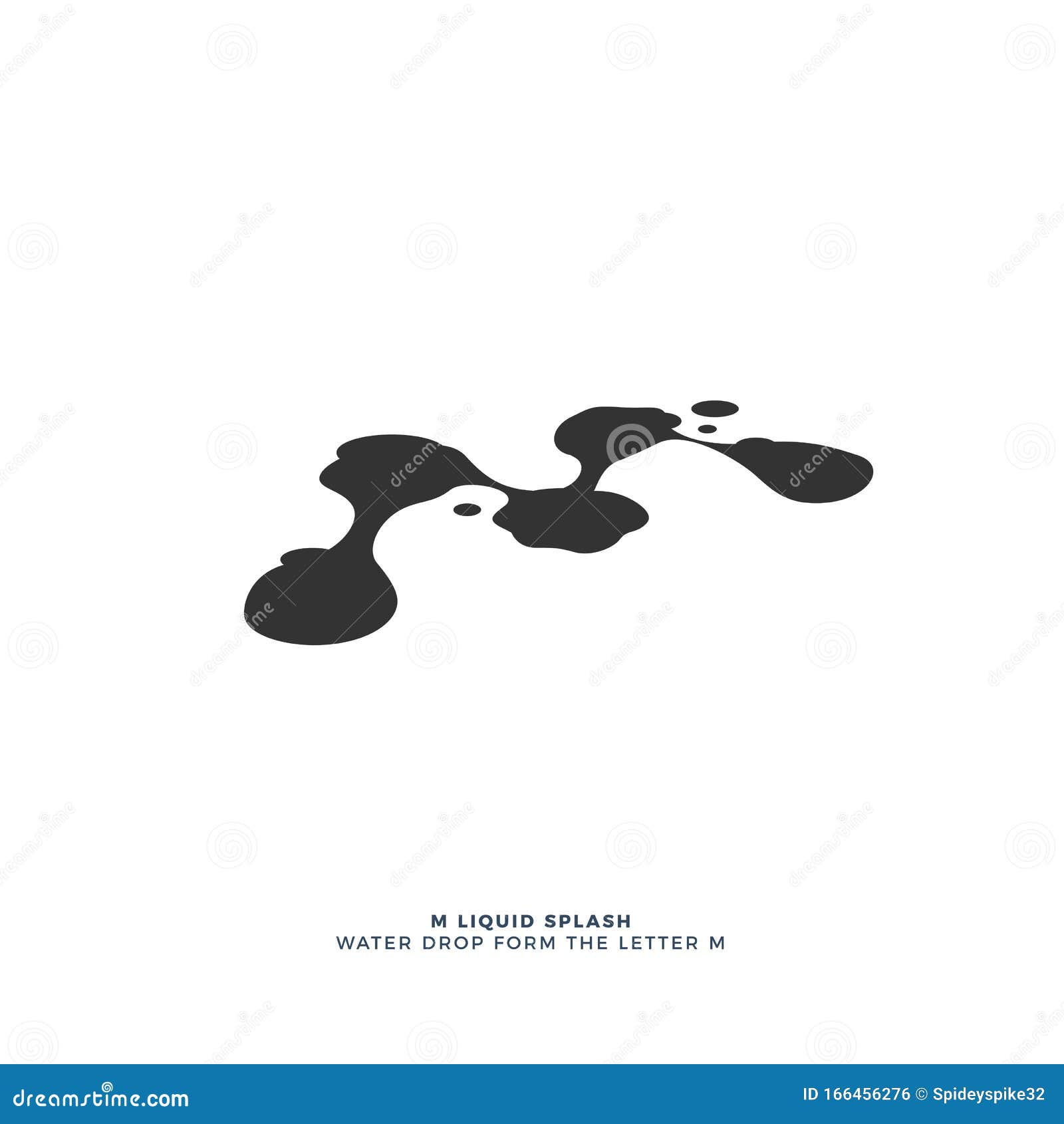 Letter M from Liquid Drop. Isolated Vector Illustration Stock Vector ...