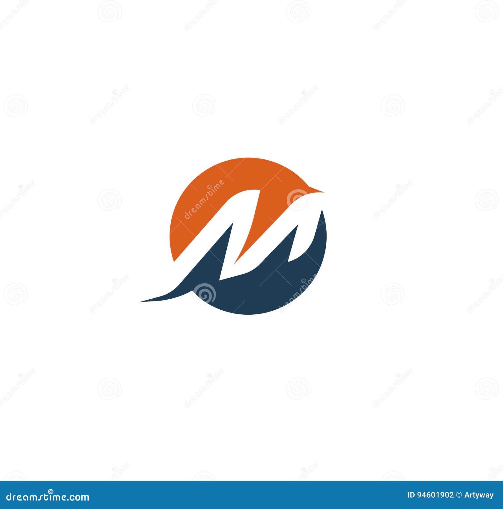 Letter M Logo. Abstract Isolated Vector Dynamic Shape Stock Vector ...