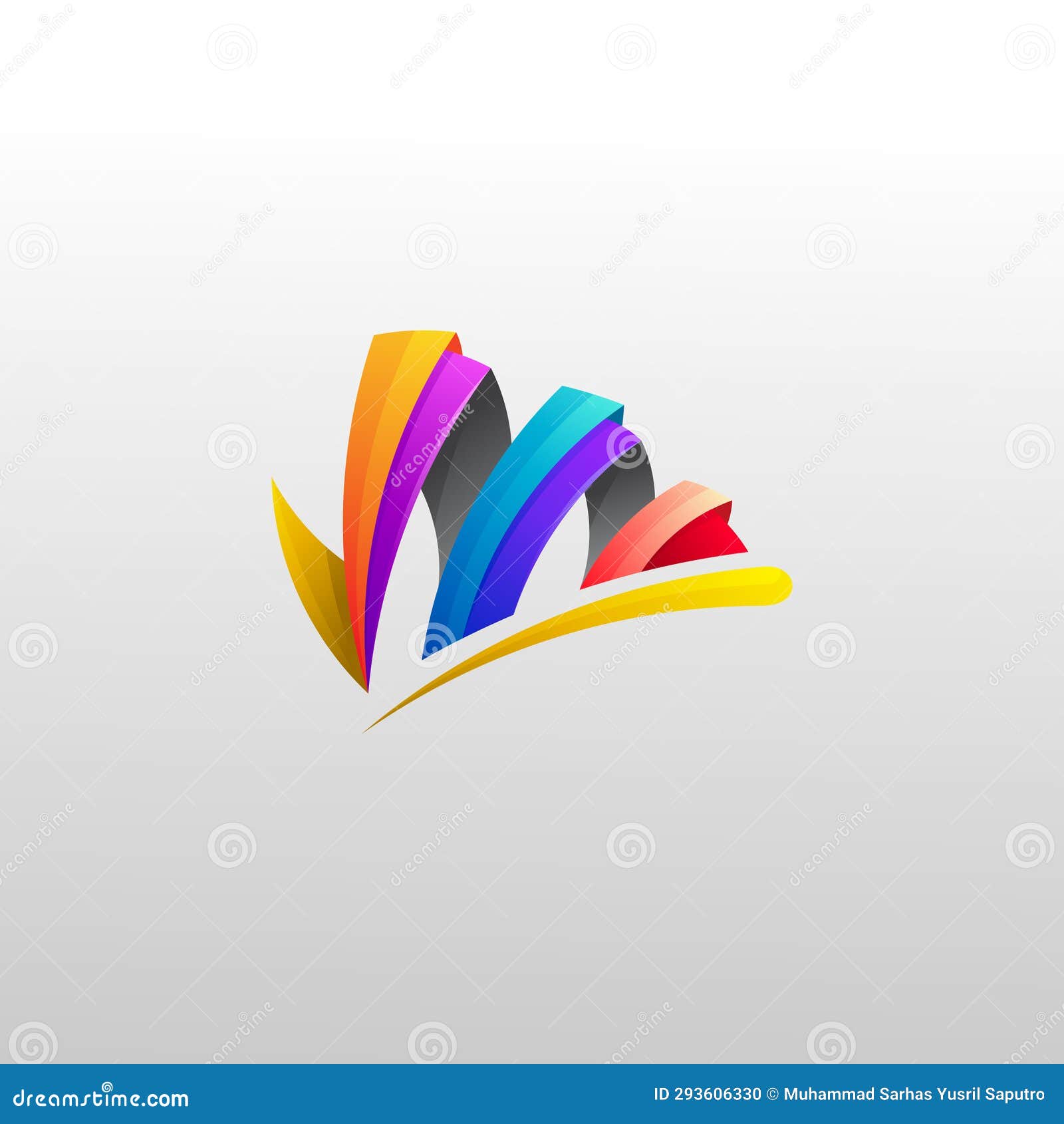 Letter M Logo Design Colorful, Abstract M Logo Stock Vector ...