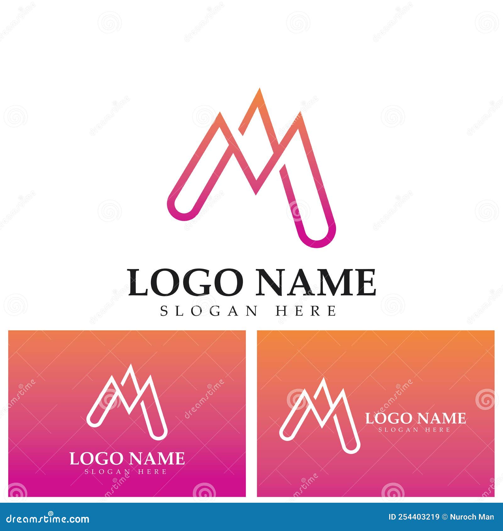 Letter M Logo Icon Design Element Template. Stock Vector - Illustration ...