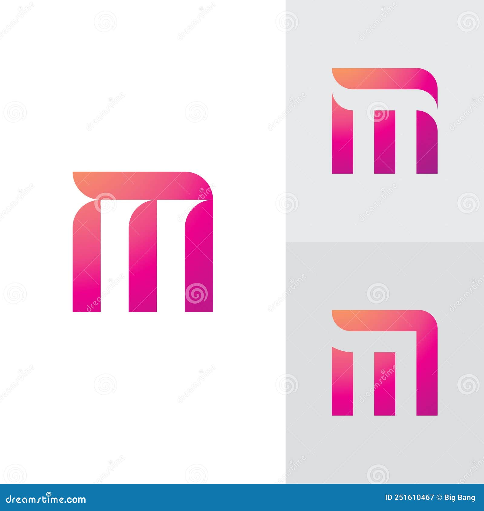 Letter M Logo Icon Design Template Elements Stock Vector - Illustration ...