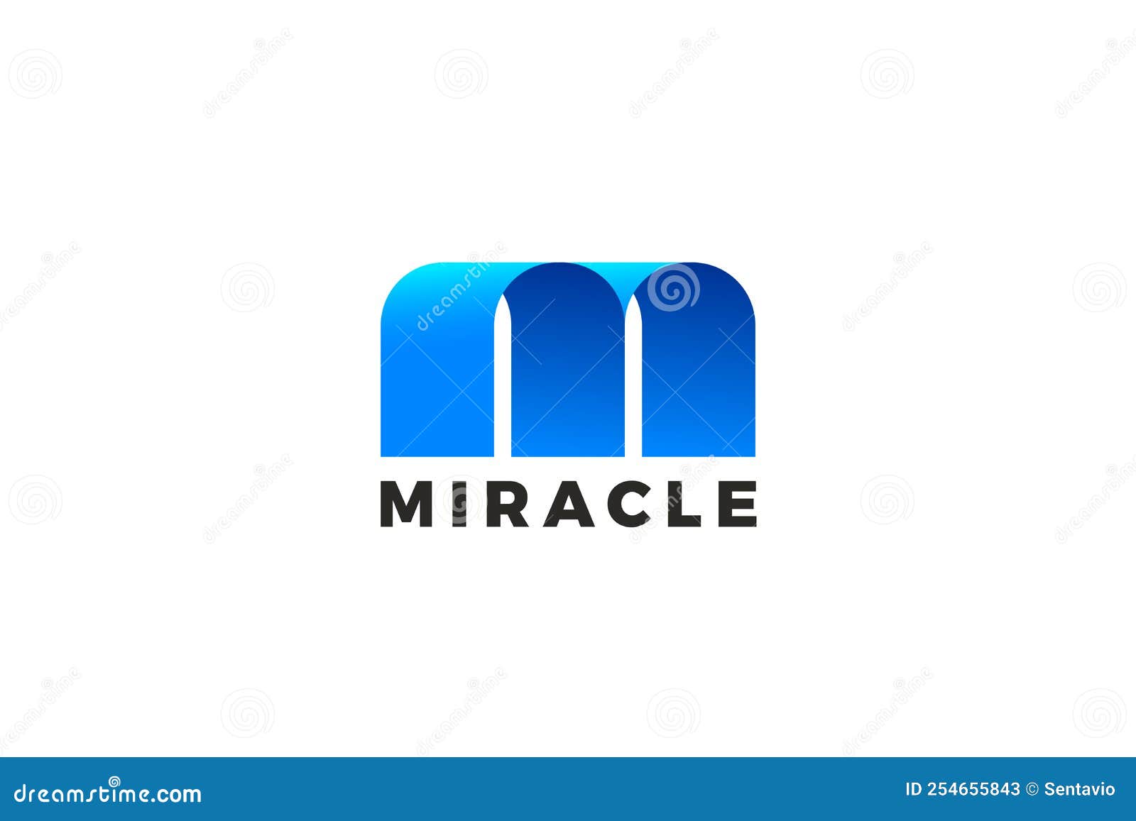 Letter M Logo Ribbon Design Vector Template. Monogram Logotype Concept ...