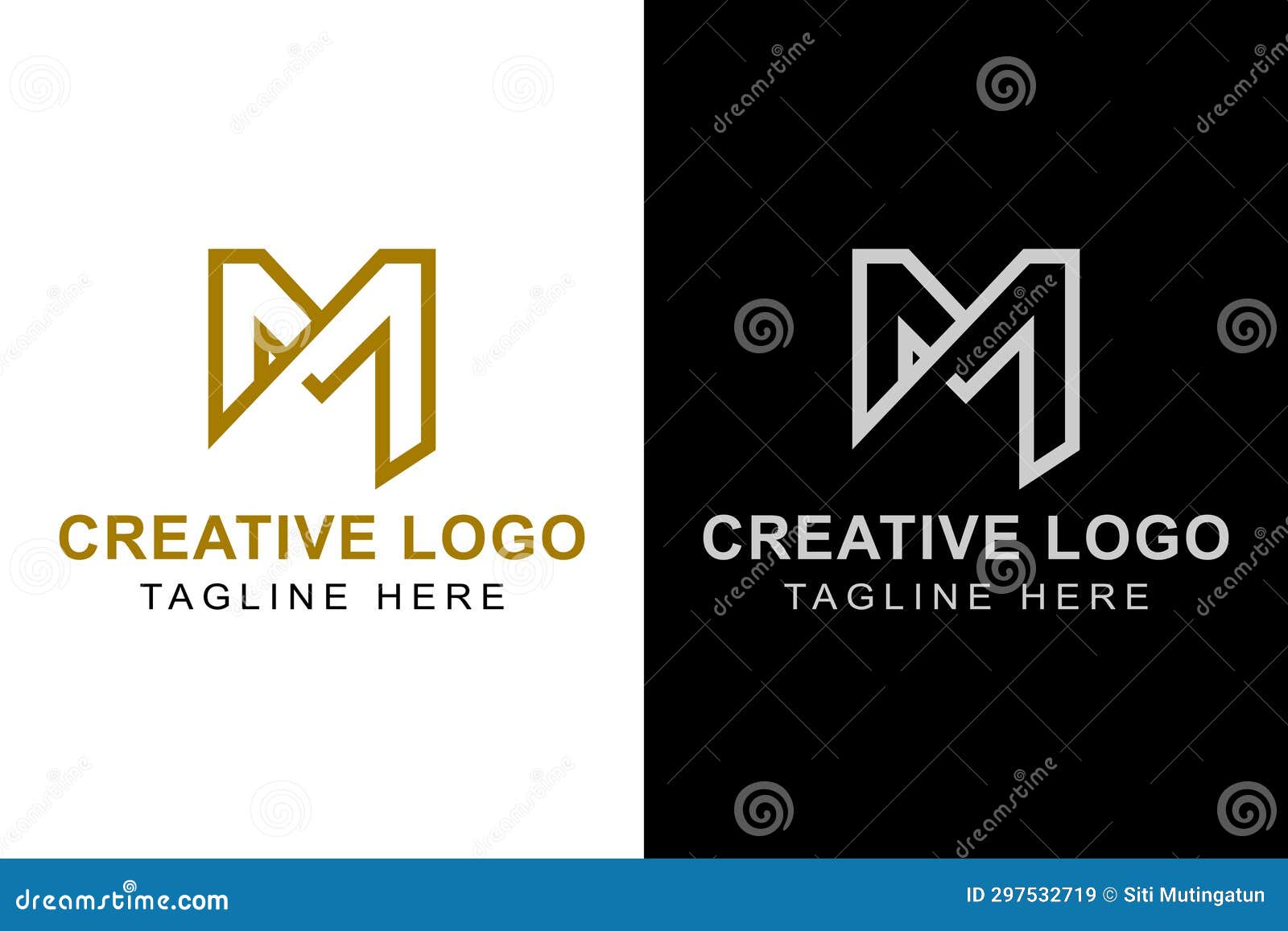 Letter M Logo. Vector Design Editable Stock Illustration - Illustration ...