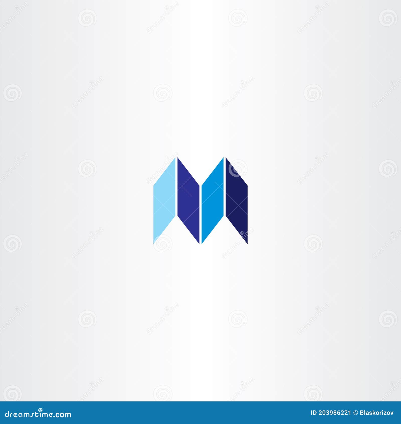 Letter M Logotype Logo M Blue Vector Icon Sign Stock Vector ...