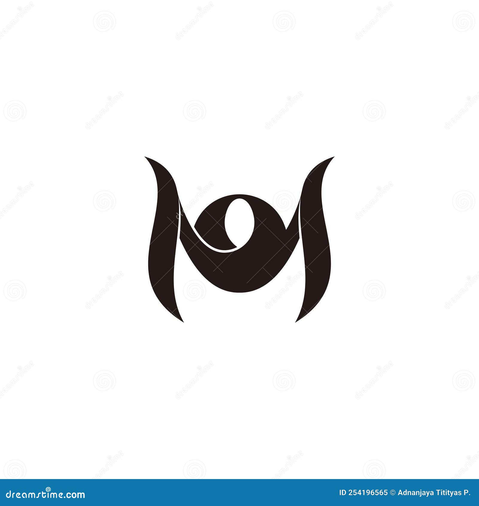 Letter M Loop Ribbon Curve Logo Vector Stock Vector - Illustration of ...