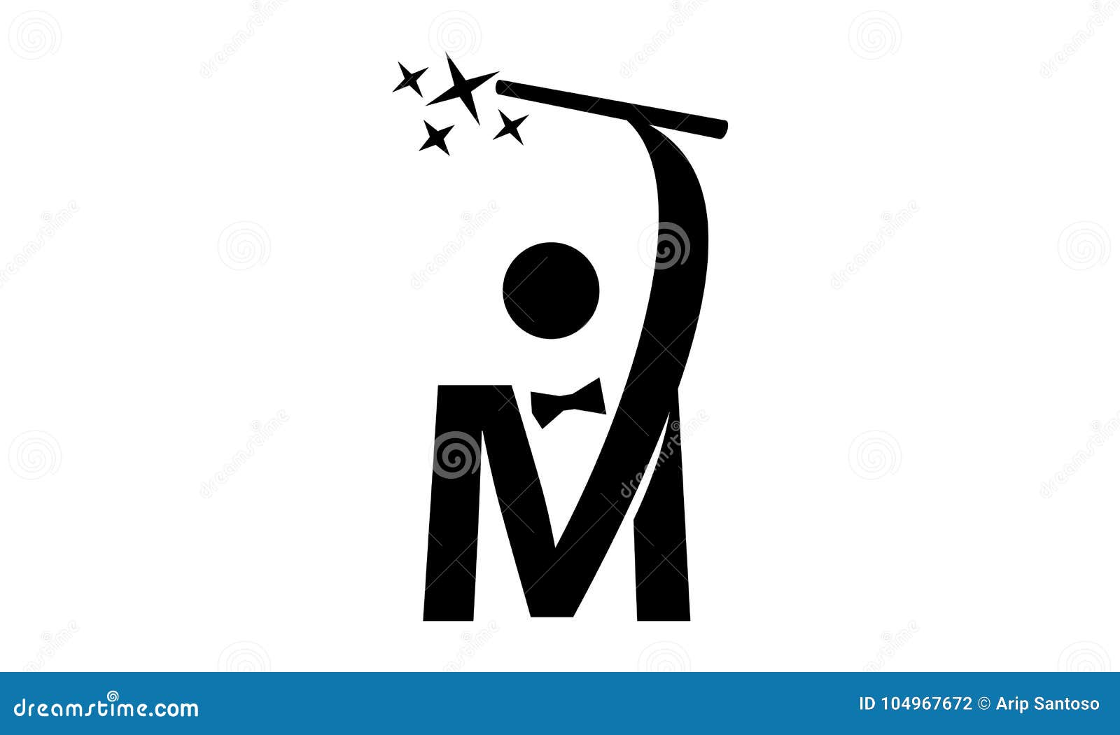 Letter M Magic stock vector. Illustration of product - 104967672