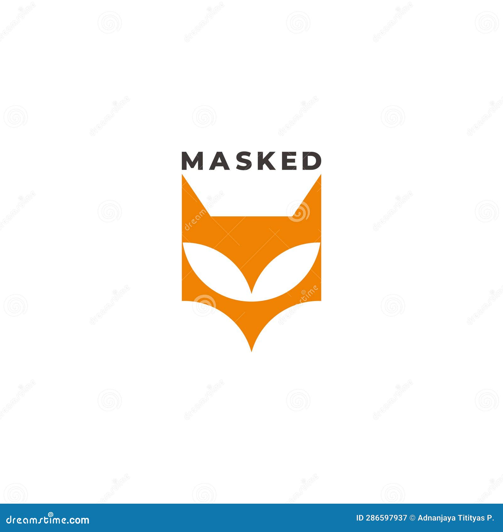 Letter M Mask Simple Geometric Logo Vector Stock Vector - Illustration ...
