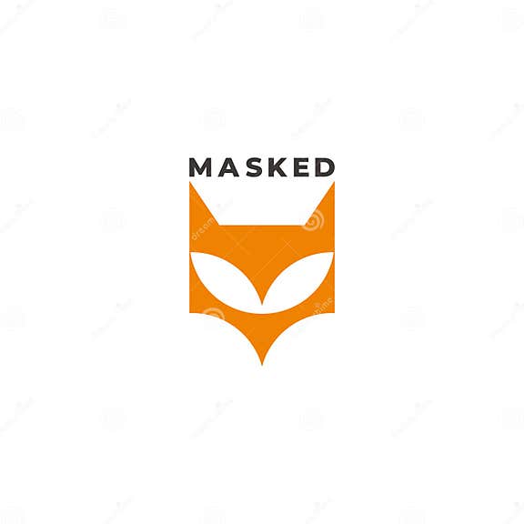 Letter M Mask Simple Geometric Logo Vector Stock Vector - Illustration ...