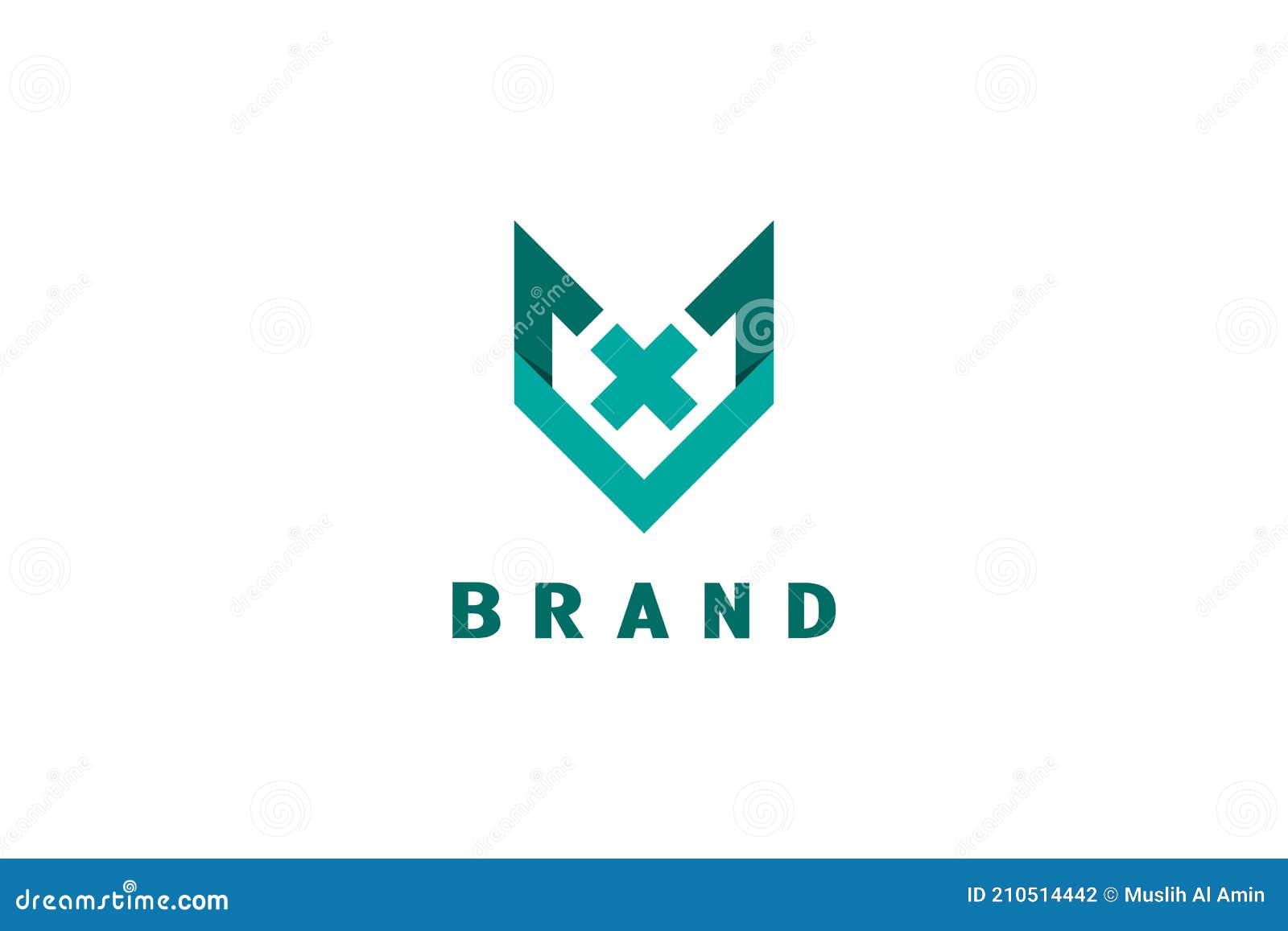 Letter M Cross Logo stock vector. Illustration of creative - 210514442
