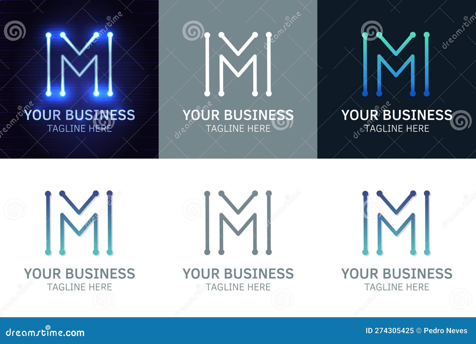 Letter M Minimal Logo Icon Design. Vector Template Graphic Elements ...