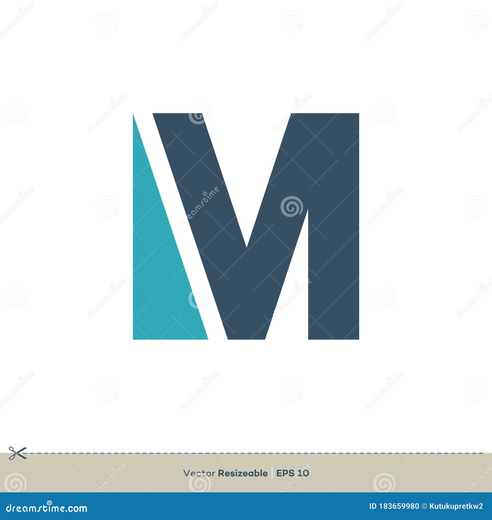Letter M Model Modelvoorbeeld Ontwerp. Vectorstappen 10 Vector ...