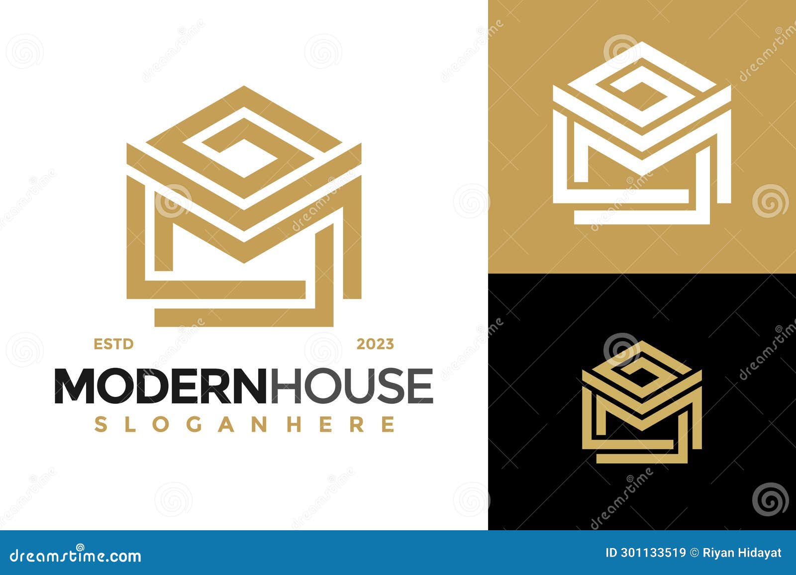 Letter M Modern House Logo Design Vector Symbol Icon Illustration Stock ...