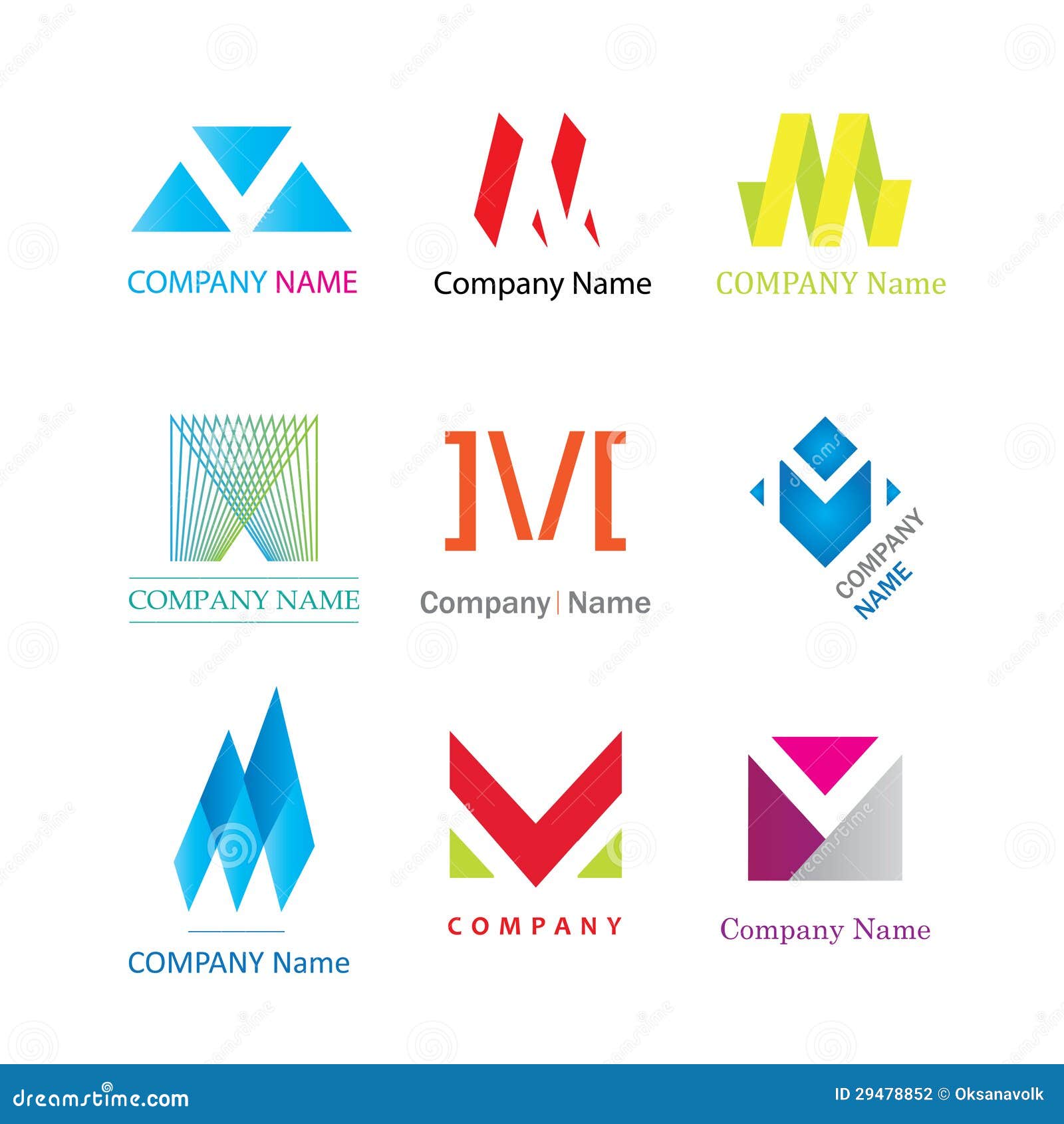 Letter M Modern Logotype Company Signs Stock Vector - Illustration of ...