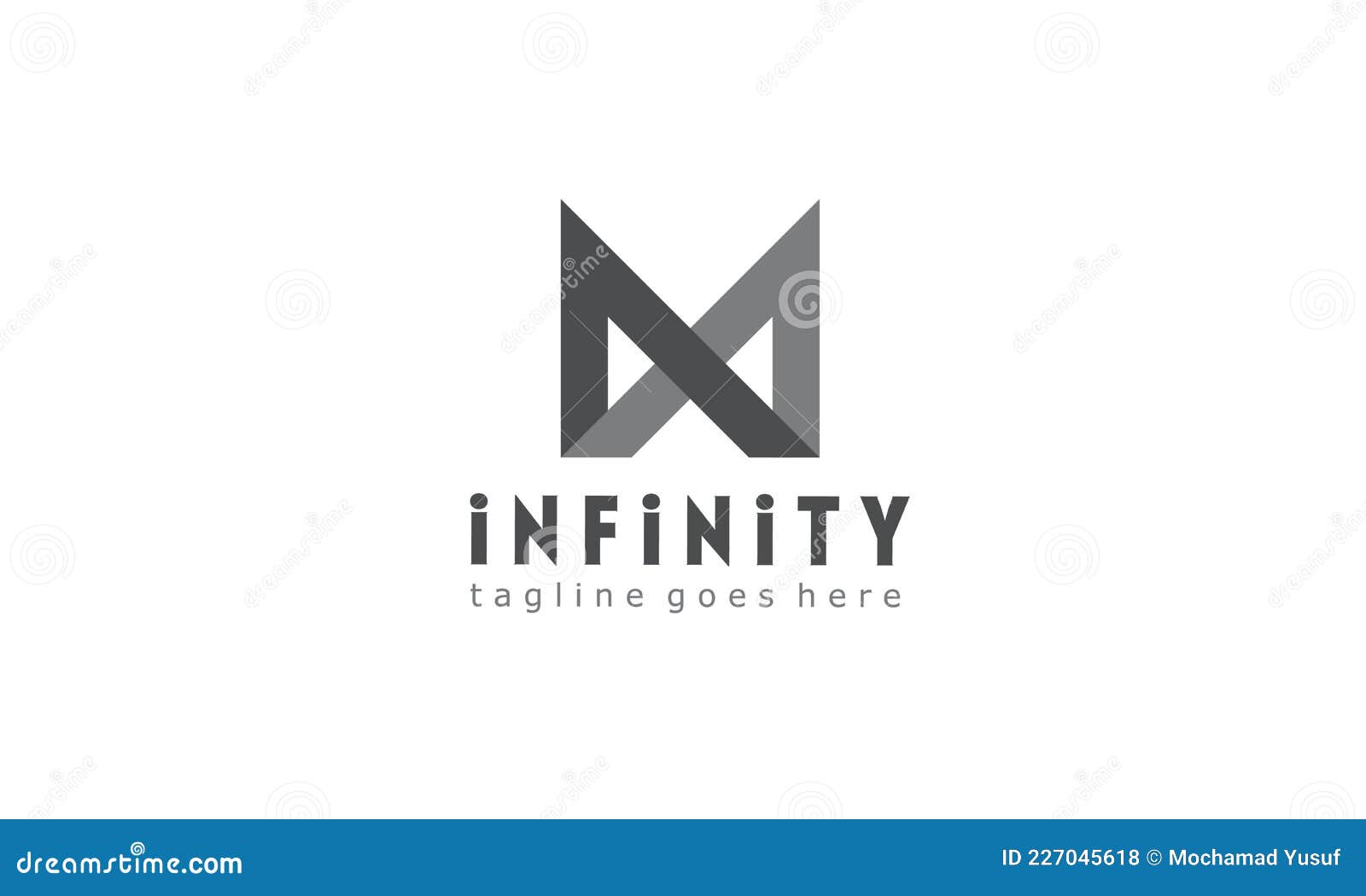 Letter M Monogram Ribbon Logo Design Template Stock Vector ...