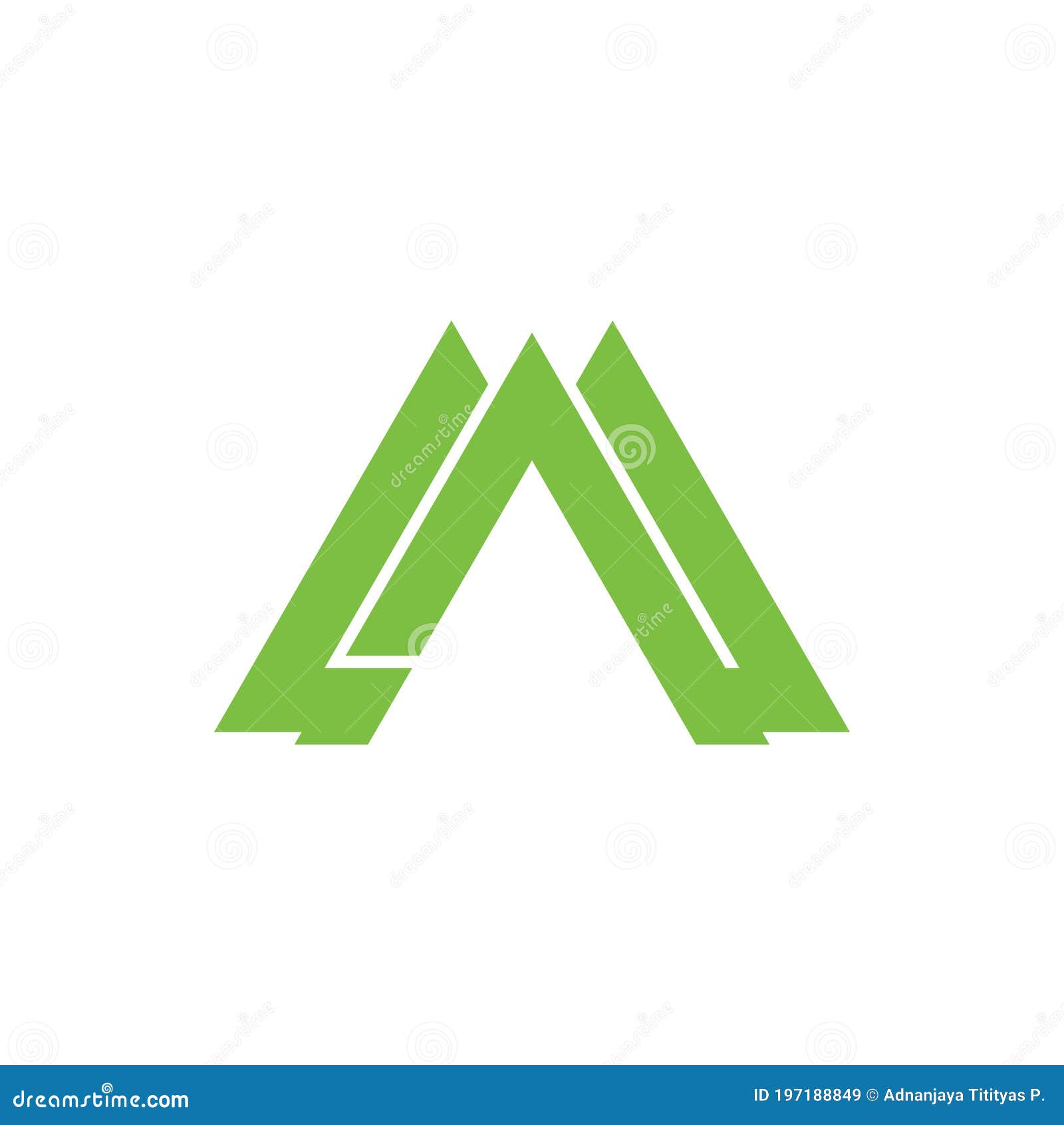 Letter M Mountain Triangle Geometric Logo Vector Stock Vector ...