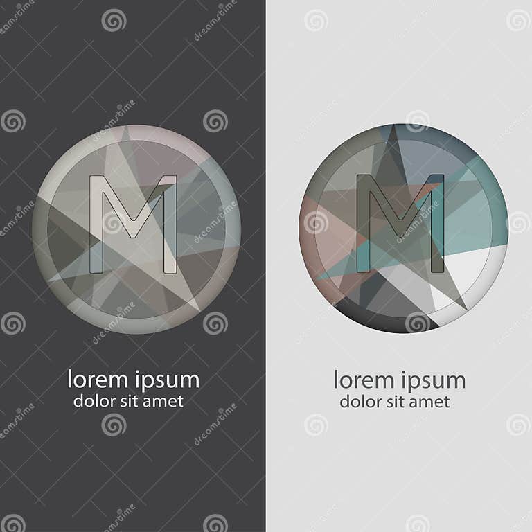 Letter M with Multiple Color Combinations Stock Vector - Illustration ...