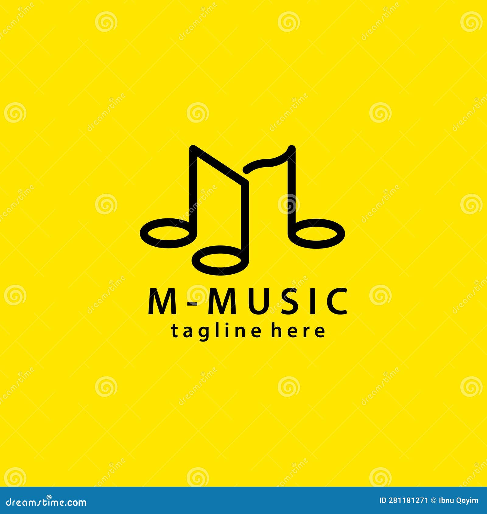 Letter M Music Logo Design Illustration Stock Vector - Illustration of ...