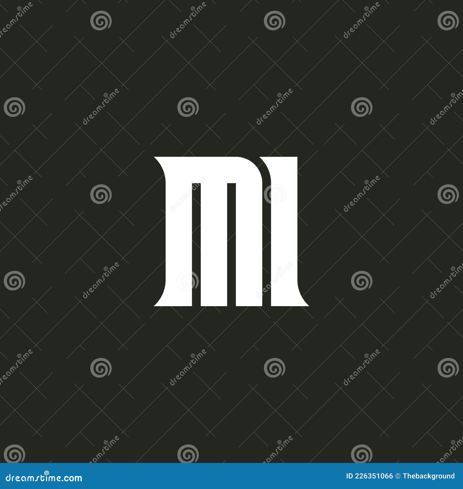 Letter M and Number 1 - Logo. Monogram Template or Logotype Stock ...