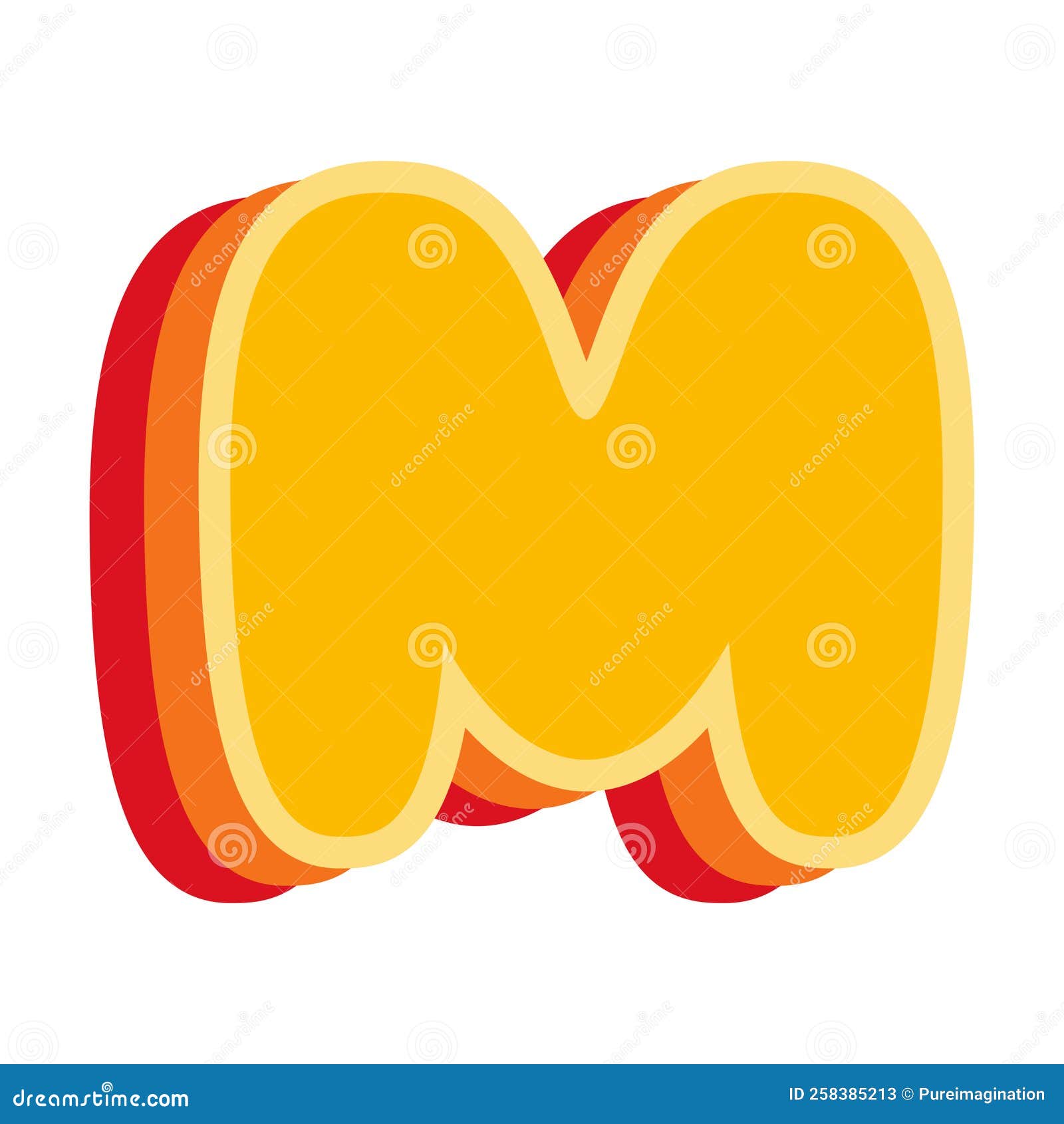Letter M Orange, Vector Illustration Stock Vector - Illustration of ...