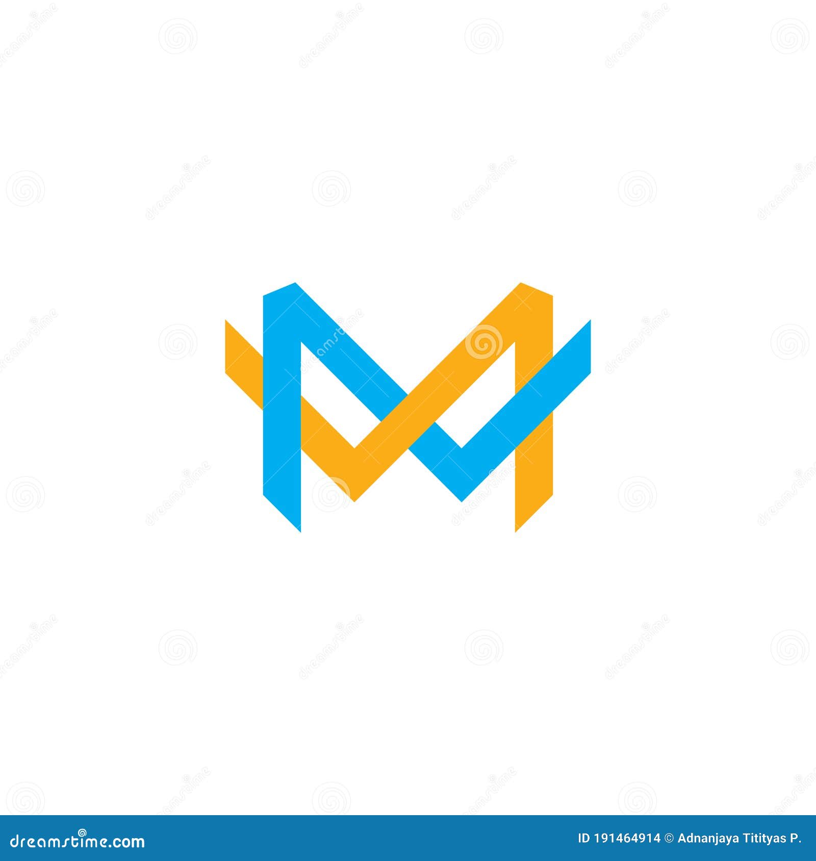 Letter M Overlapping Colorful Logo Vector Stock Vector - Illustration ...