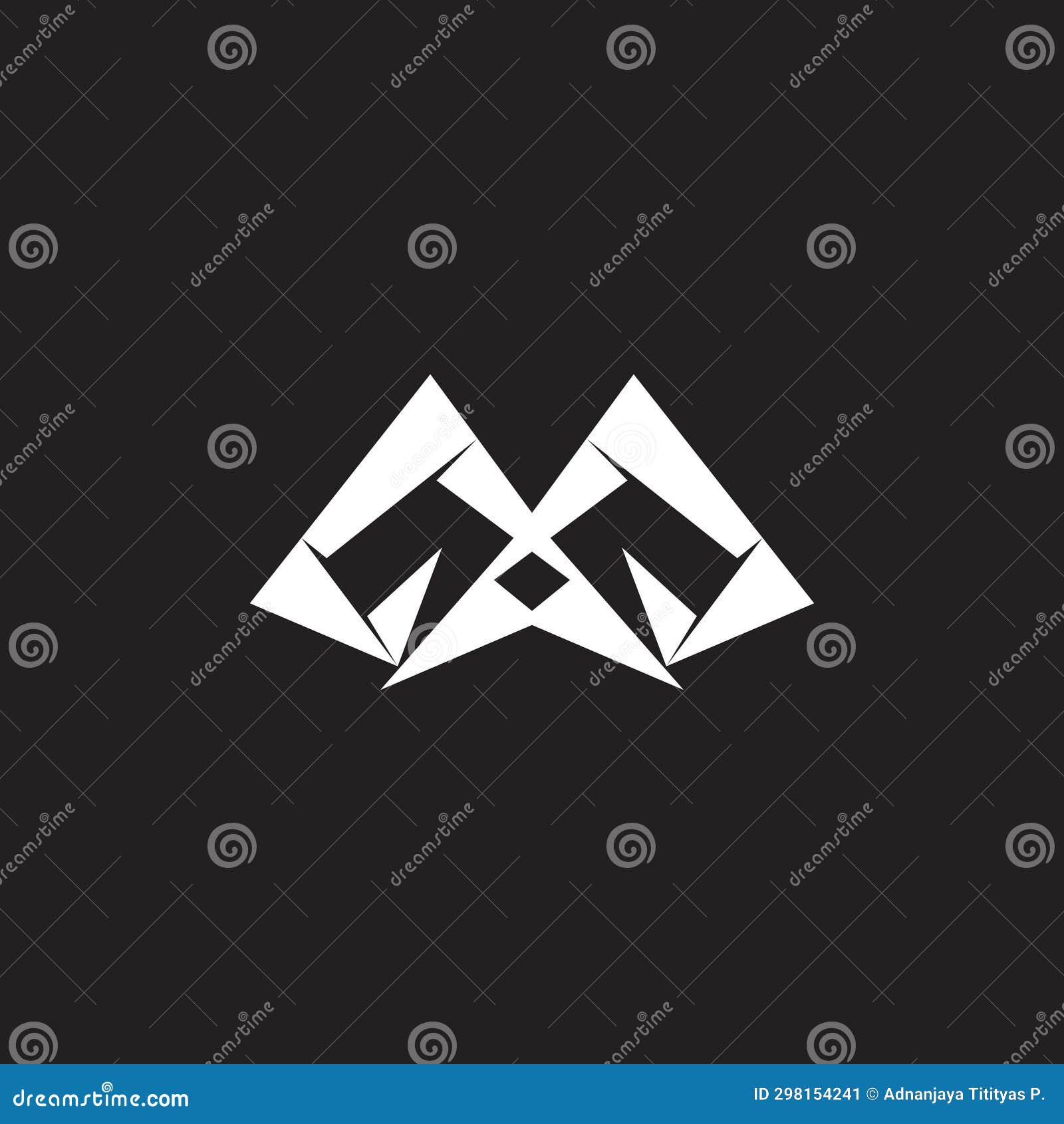 Letter M Paper Fold Mountain Shape Logo Vector Stock Vector ...