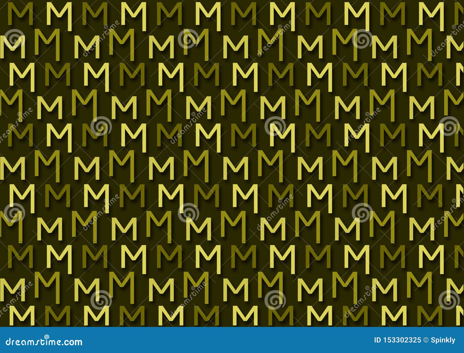 Letter M Pattern in Different Colored Green Shades for Wallpaper Stock ...