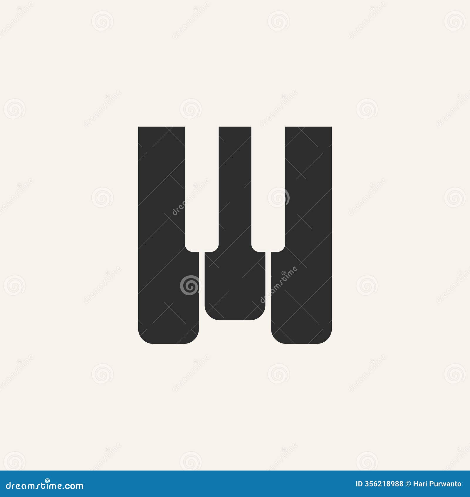 Letter M Piano Line Monogram Logo Vector Silhouette | CartoonDealer.com ...
