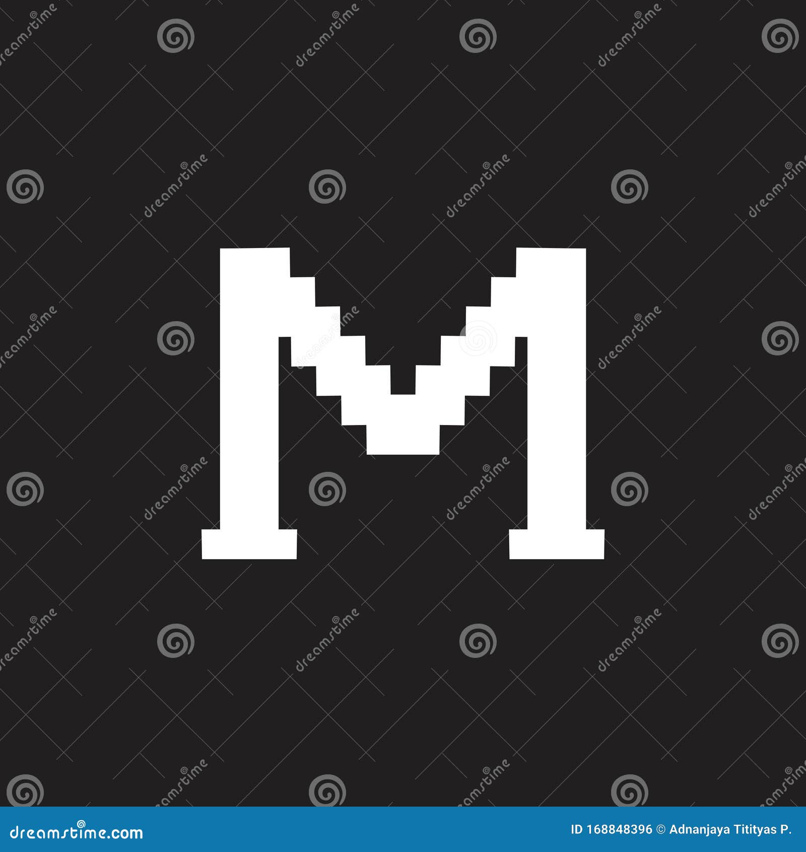 Letter M Pixel Abstract Logo Vector Vector Illustratie - Illustration ...