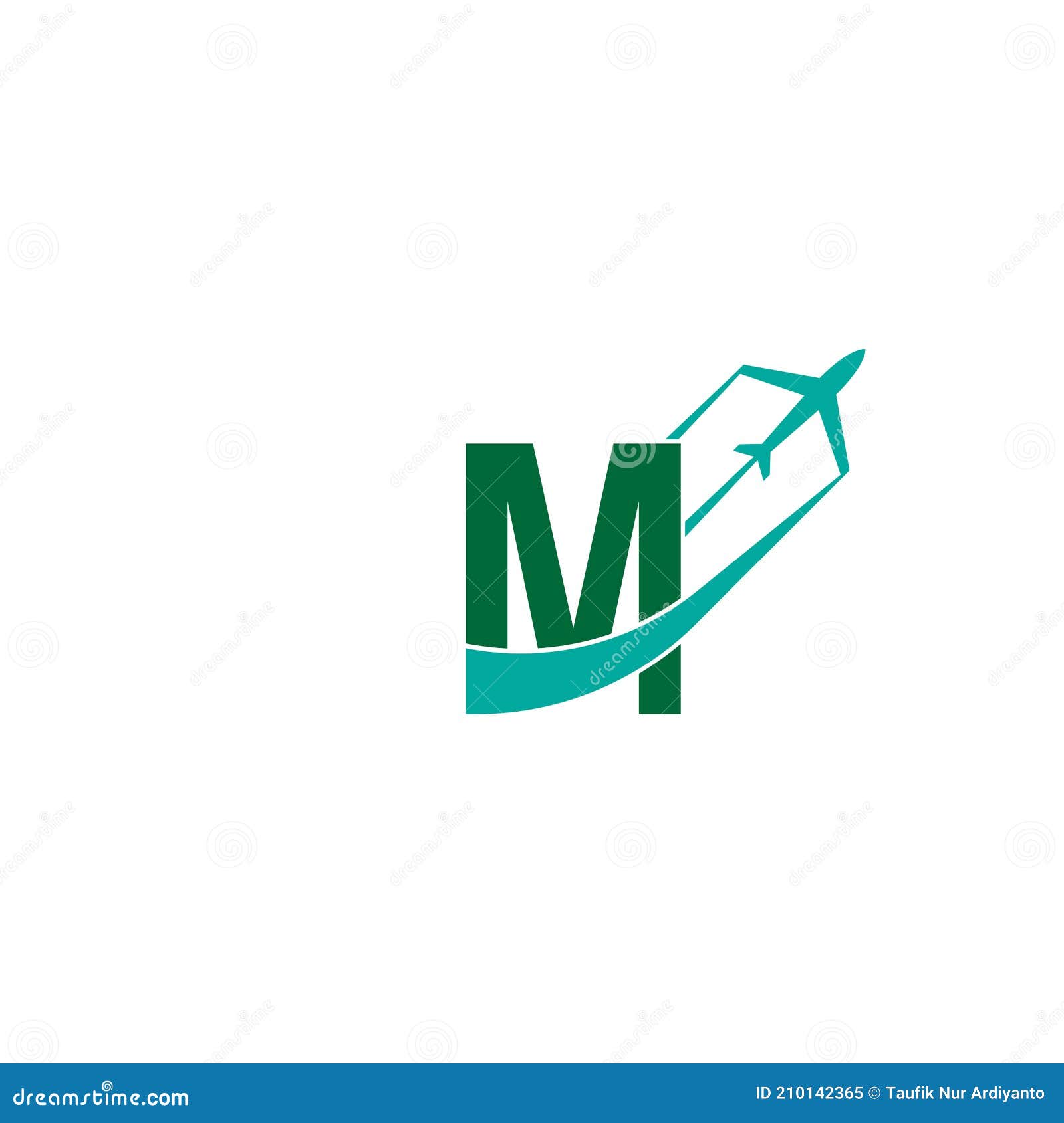 Letter M with Plane Logo Icon Design Vector Stock Vector - Illustration ...