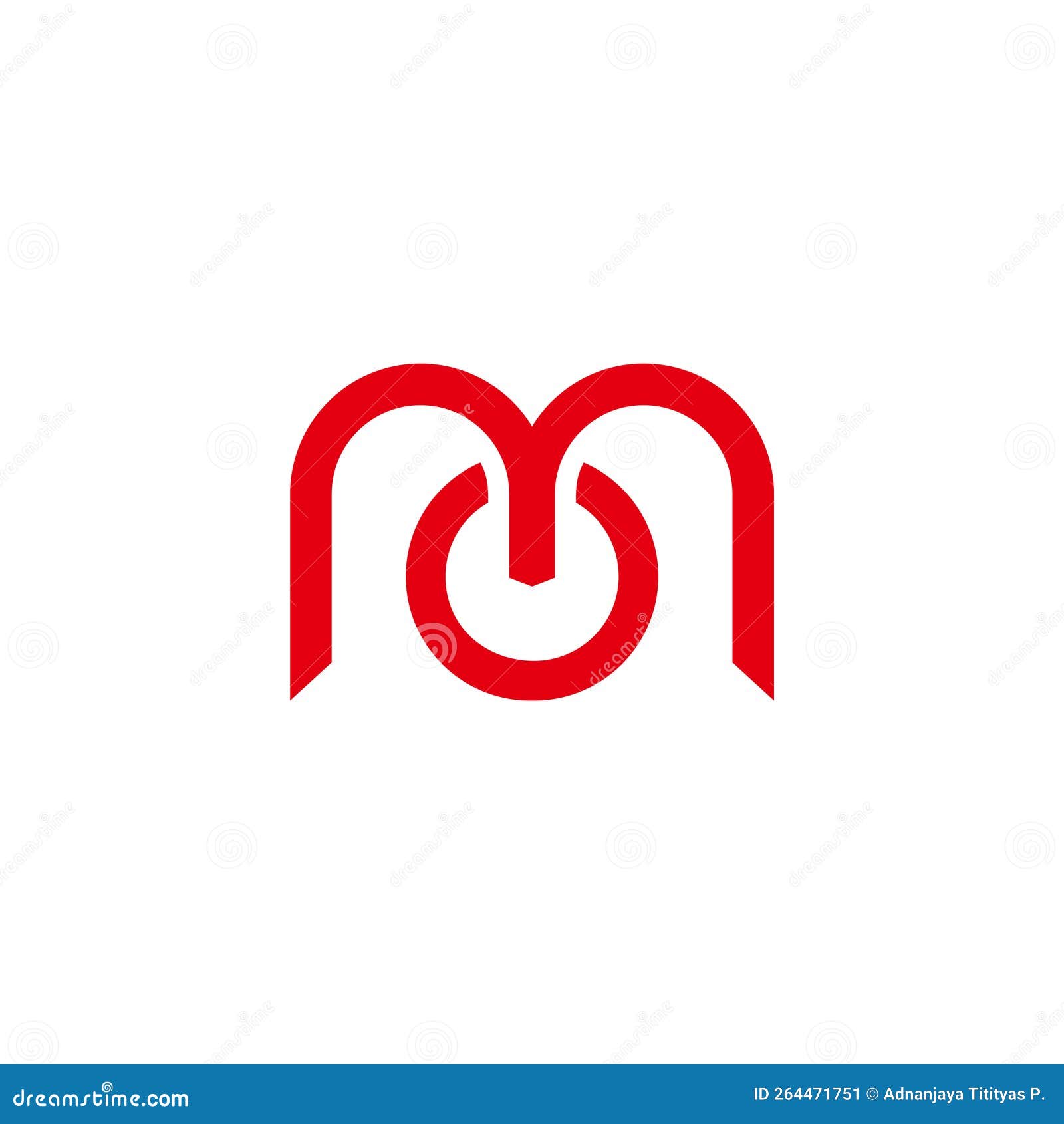 Letter M Power Button Red Logo Vector Stock Vector - Illustration of ...