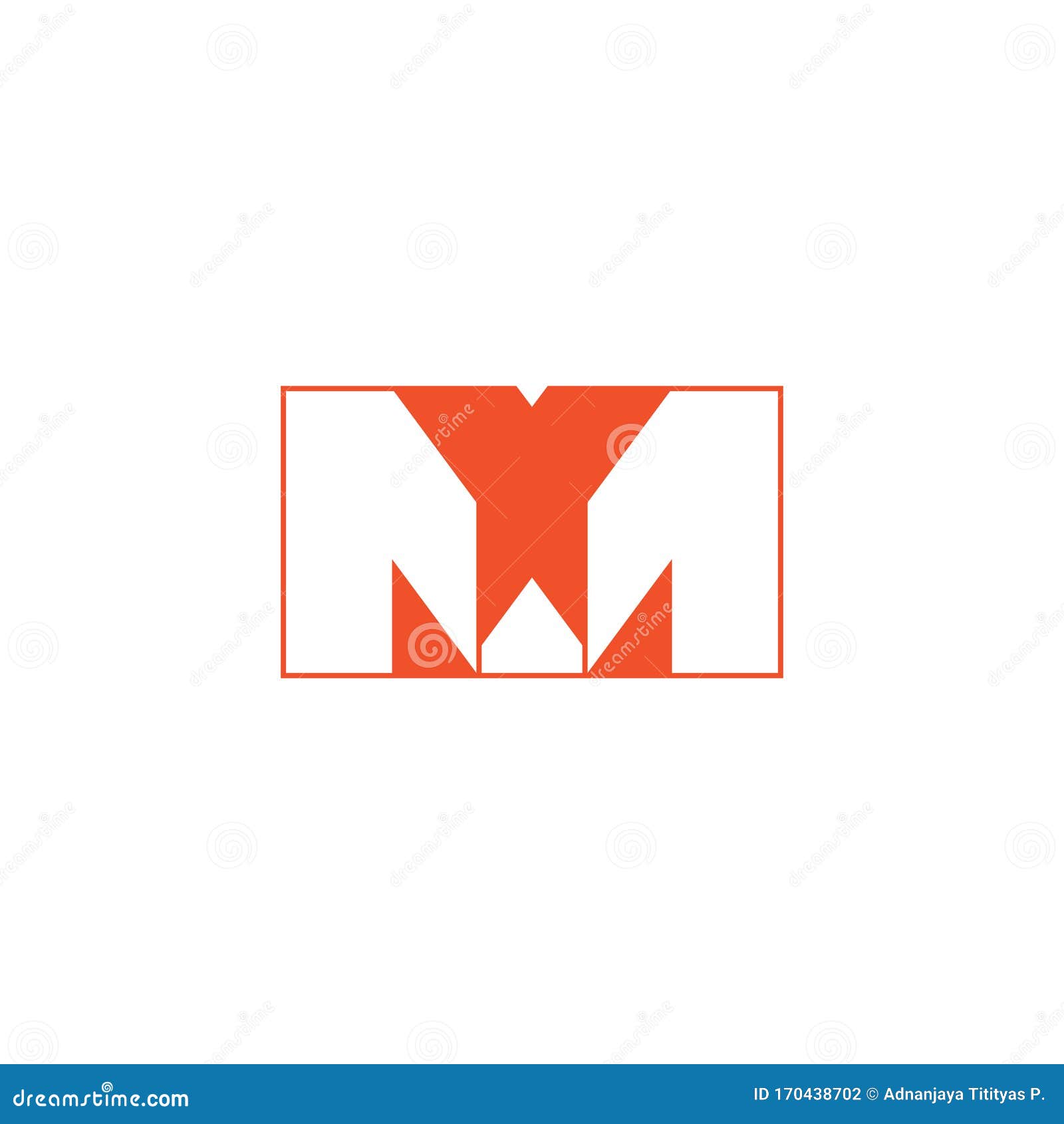 Letter M Ribbon Home Geometric Design Vector Stock Vector ...