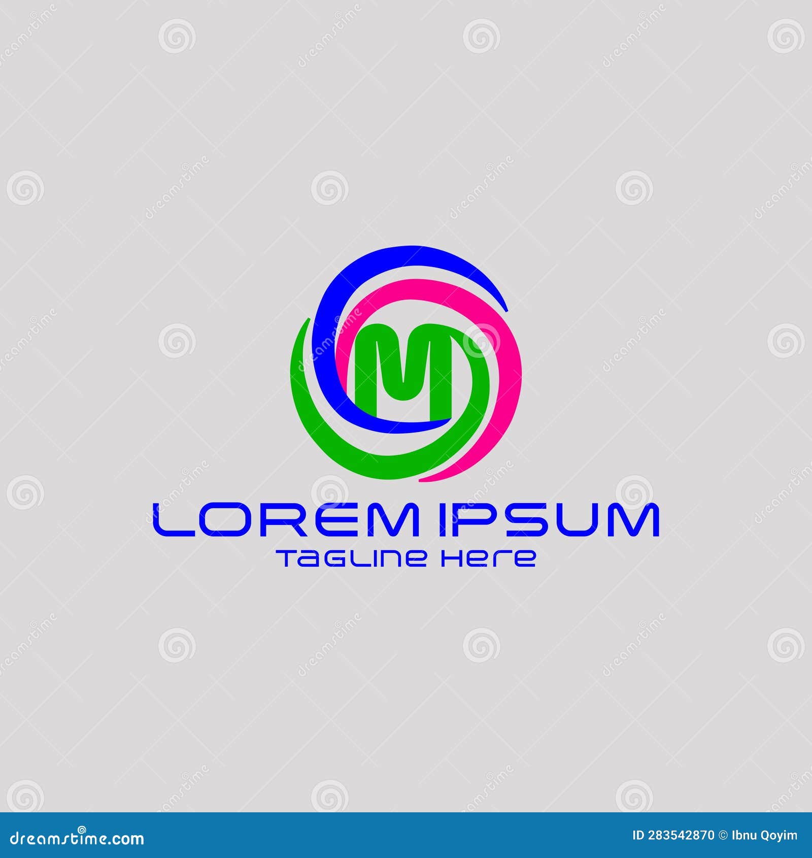 Letter M with Round Circle Logo Design Vector Stock Vector ...