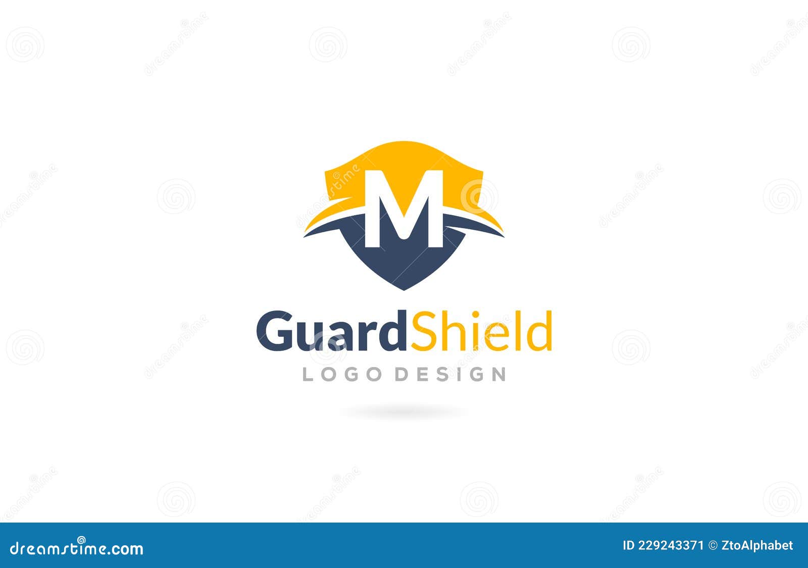 Letter M Shield Logo Design Stock Vector - Illustration of design ...