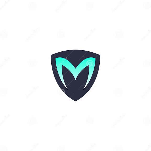 Letter M Shield Logo Template Stock Illustration - Illustration of logo ...