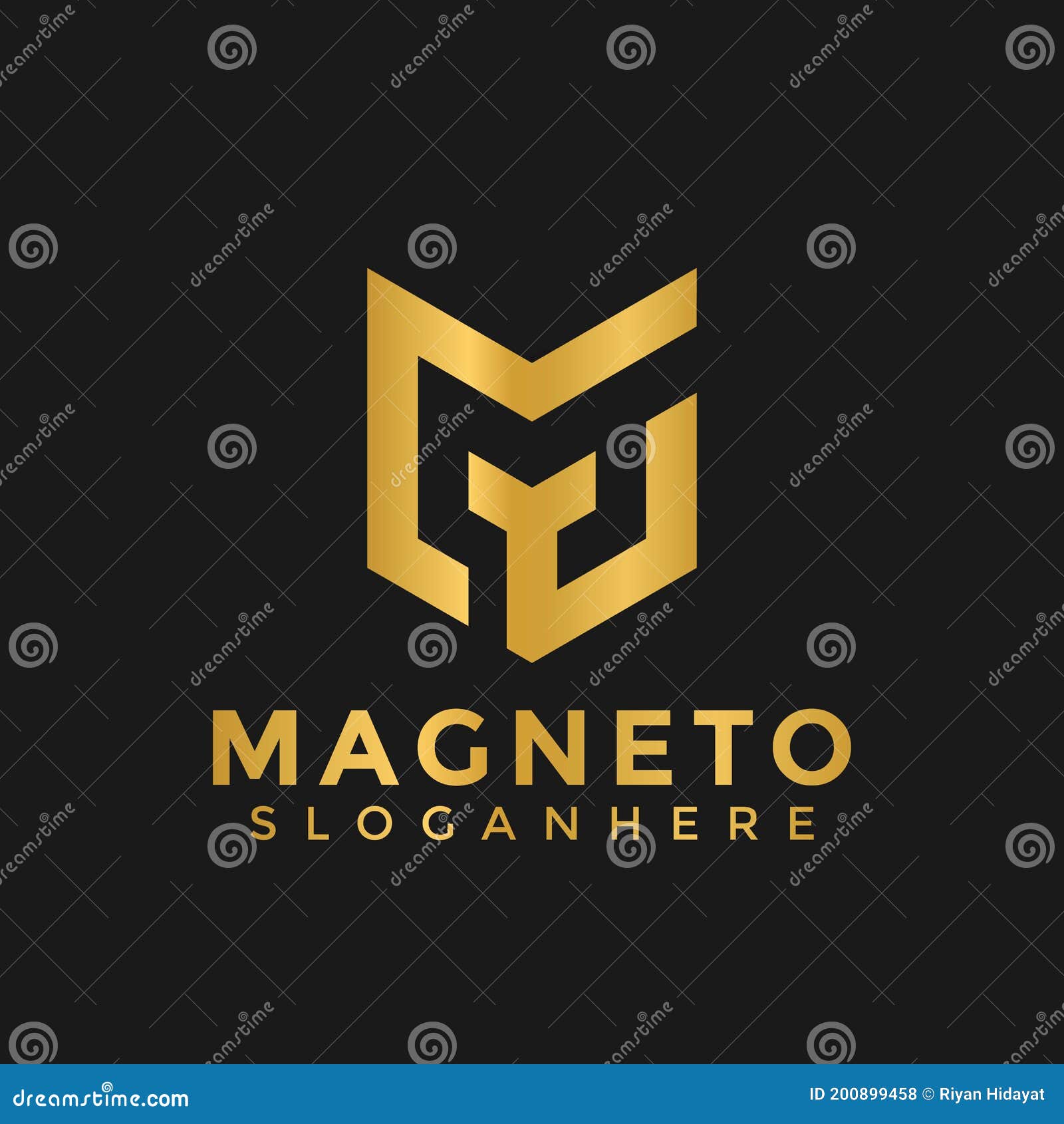 Letter M Shield Magneto Modern Logo Stock Design Vector Illustration ...