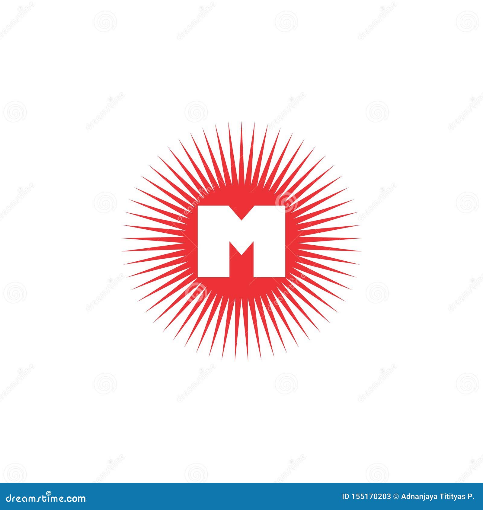 Letter M Shine Sun Logo Vector Stock Vector - Illustration of icon ...