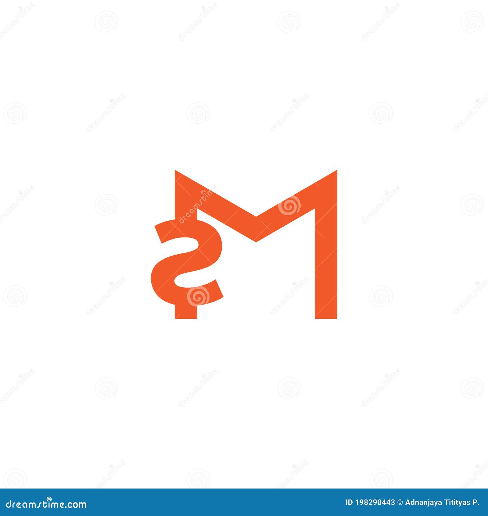 Letter M2 Simple Geometric Linked Line Logo Vector Stock Vector ...