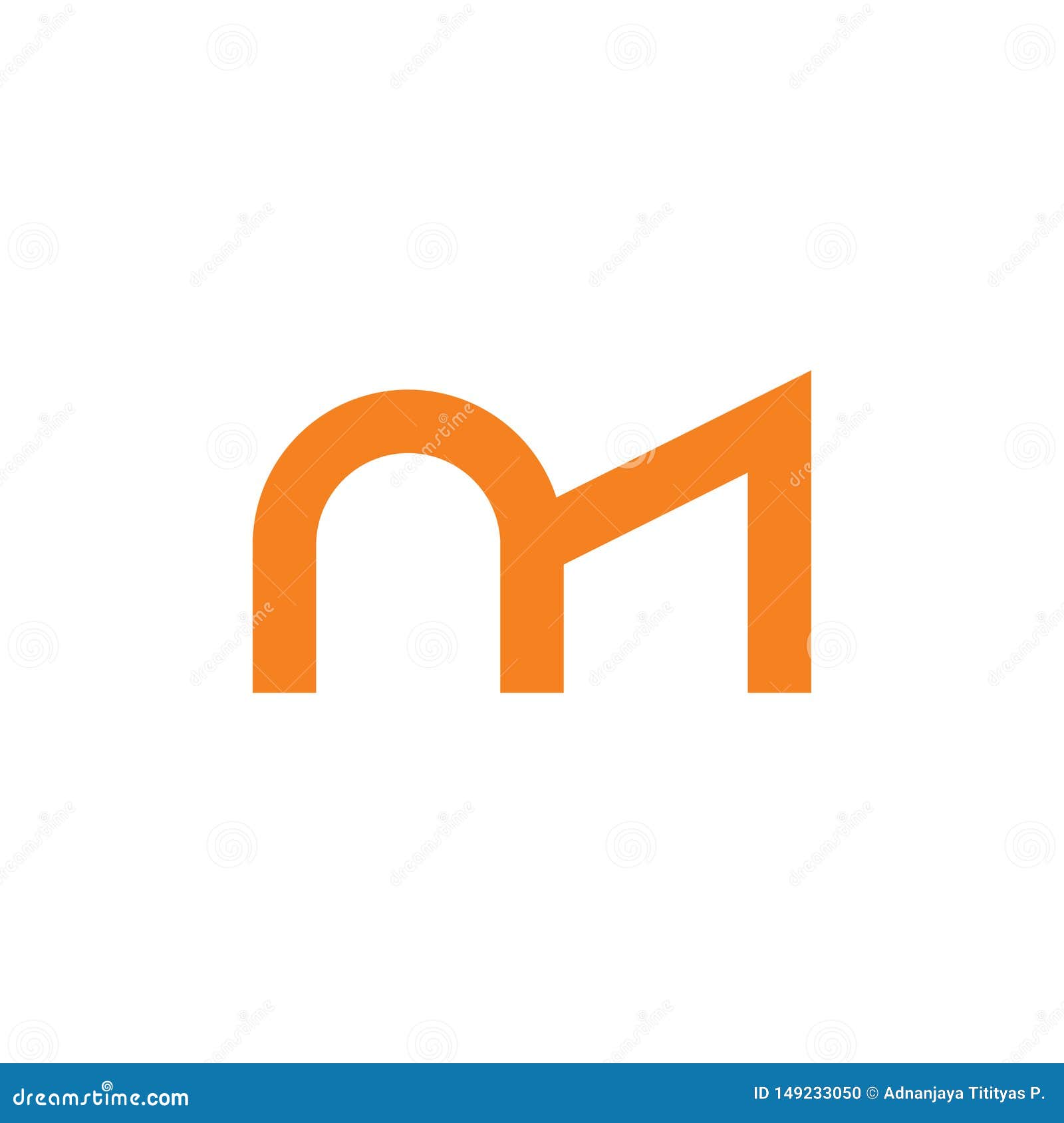Letter M Simple Geometric Logo Vector Stock Vector - Illustration of ...