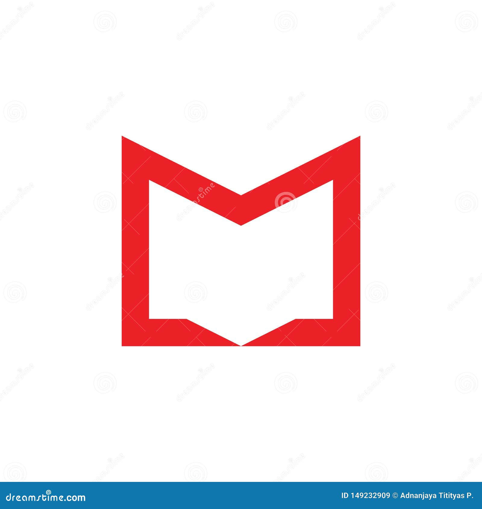 Letter M Simple Geometric Square Logo Vector Stock Vector ...