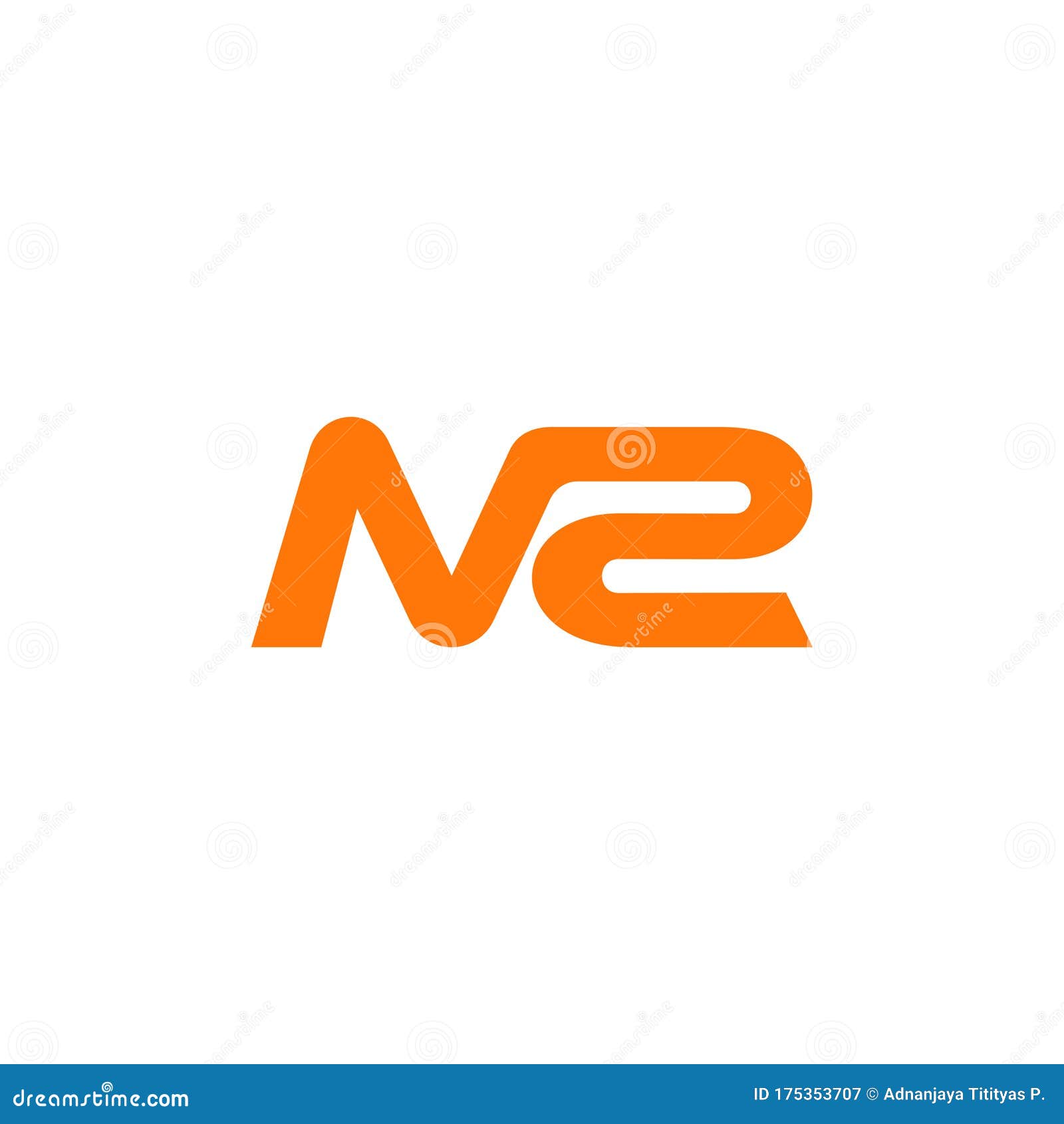 Letter M2 Simple Linked Line Symbol Logo Vector Stock Vector ...