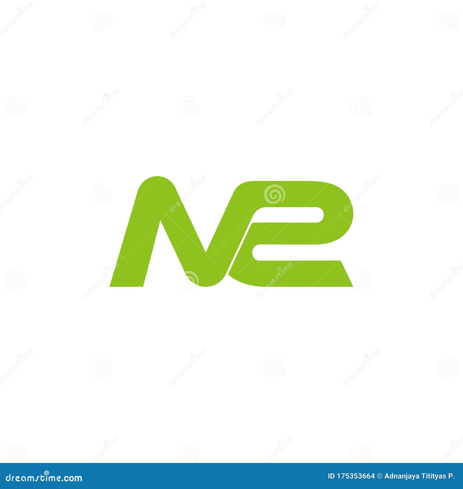 Letter M2 Simple Linked Overlapping Symbol Logo Vector Stock Vector ...