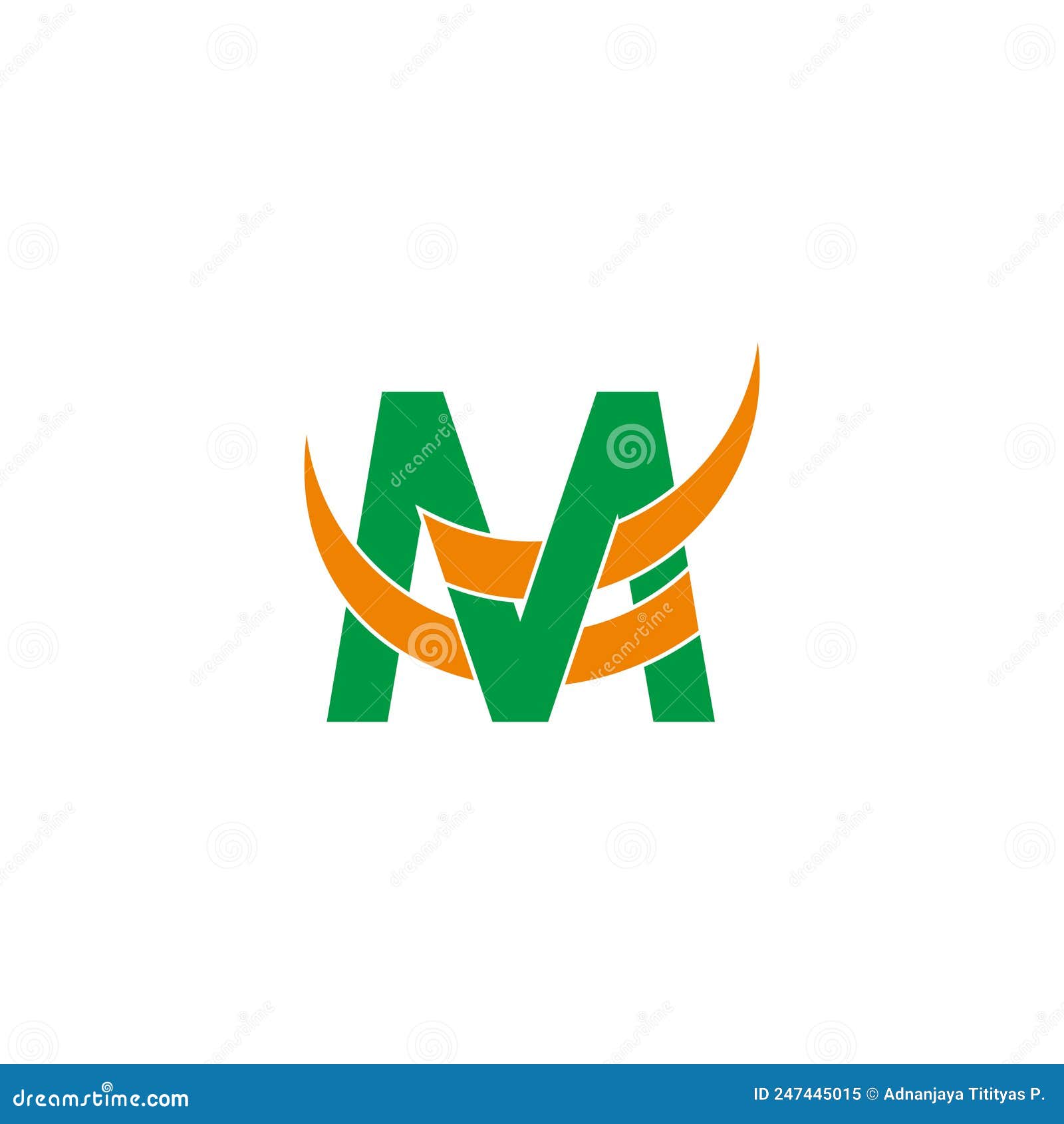 Letter M Simple Overlapping Object Arrow Geometric Logo Vector Stock ...