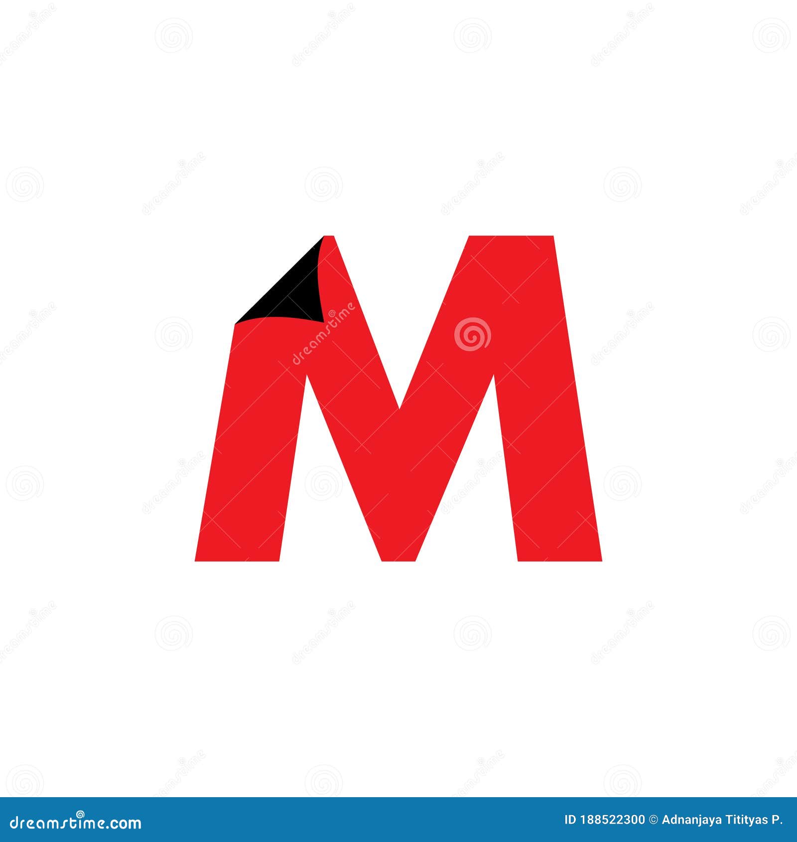 Letter M Simple Paper Design Logo Vector Stock Vector - Illustration of ...