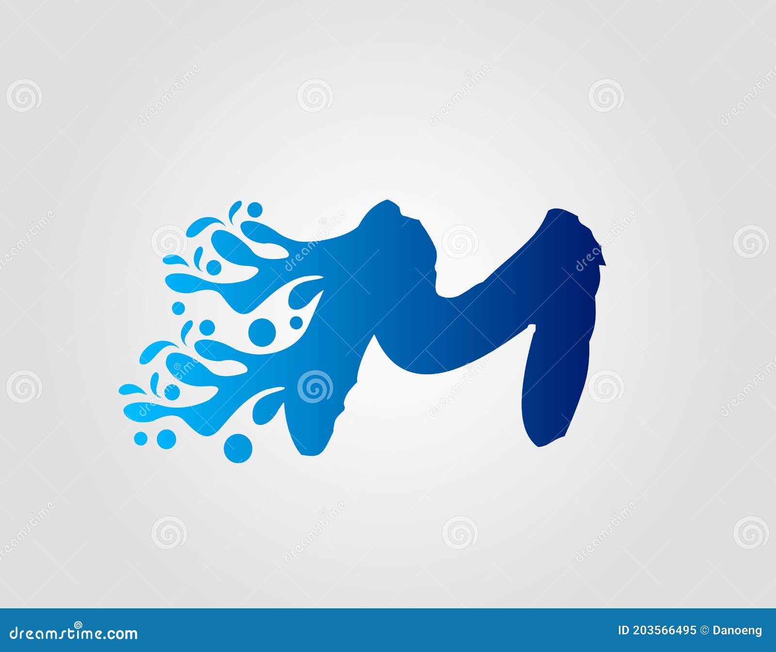Letter M with Splash Water Logo Template Vector Stock Vector ...