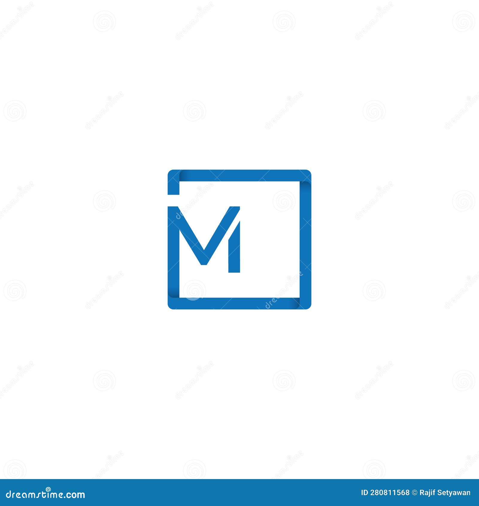 Letter M Square Box Logo Design Vector Stock Vector - Illustration of ...