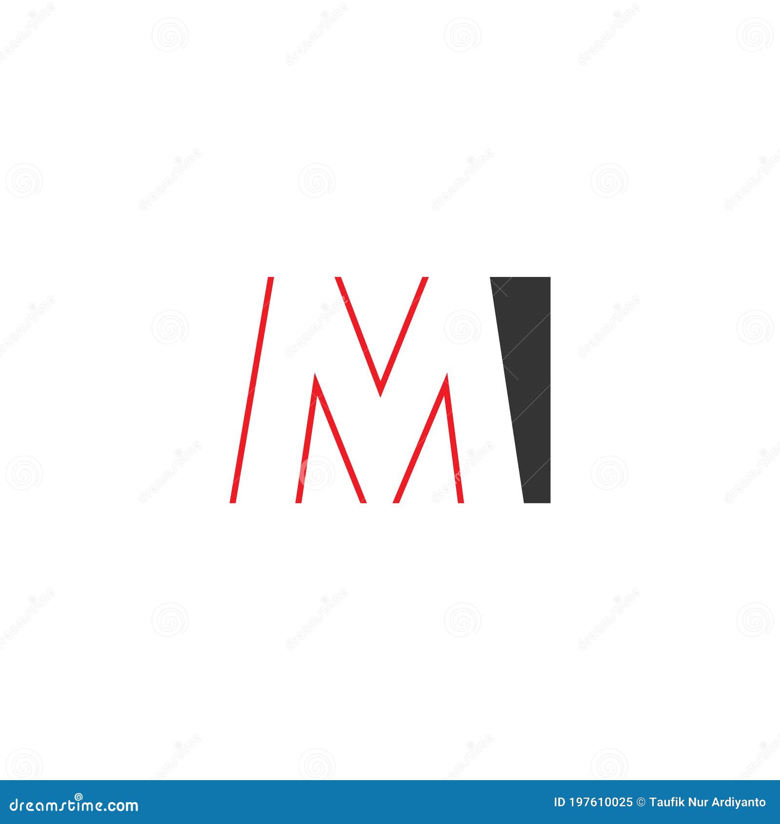 Letter M on square design stock vector. Illustration of modern - 197610025