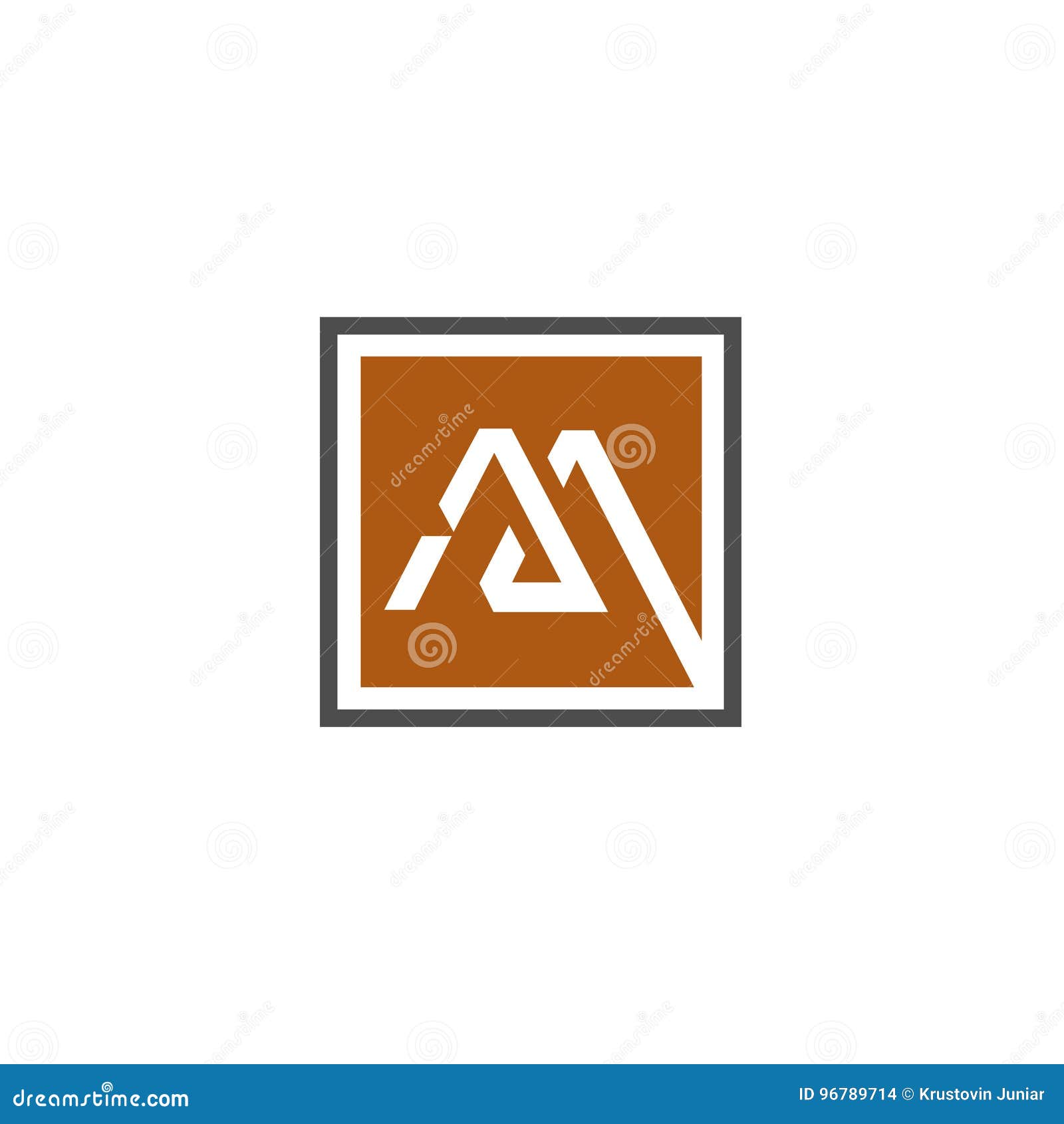 Letter M Square Logo Design Stock Vector - Illustration of creative ...