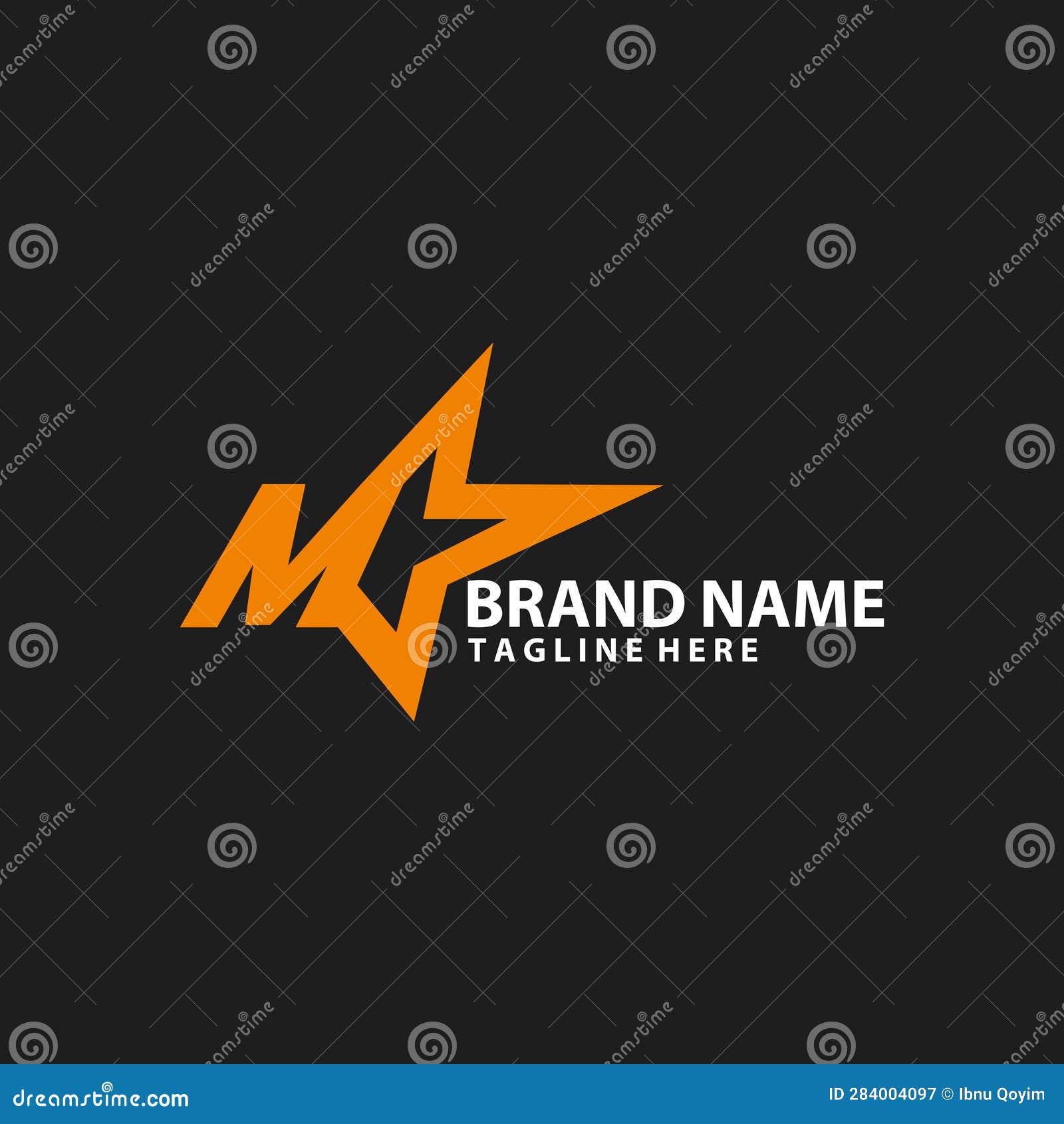 Letter M with Star Logo Design Vector Stock Vector - Illustration of ...