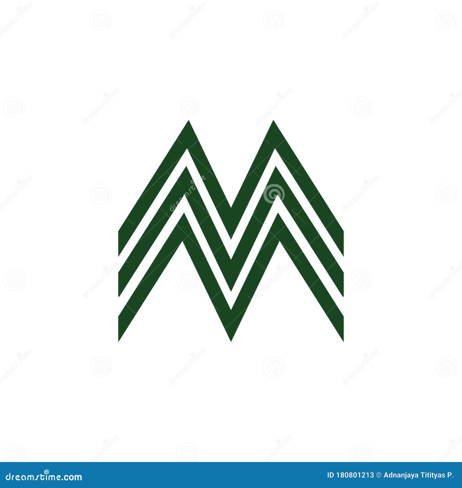 Letter M Stripes Geometric Line Logo Vector Stock Vector - Illustration ...